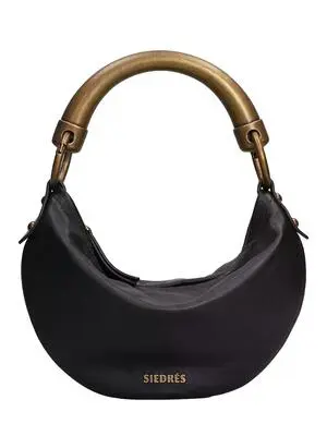 SIEDRES Small Chérie Round-handle Tote Bag - Black