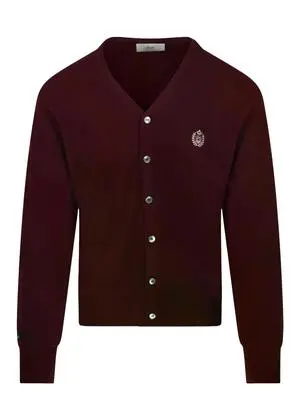 DUNST Crest-embroidered Cardigan