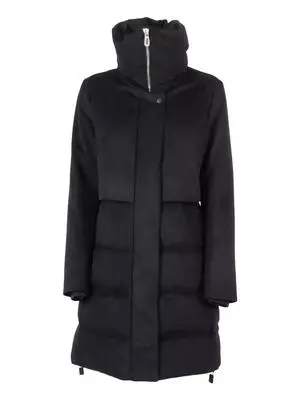 DUNO Silveria Funnel-neck Coat - Black
