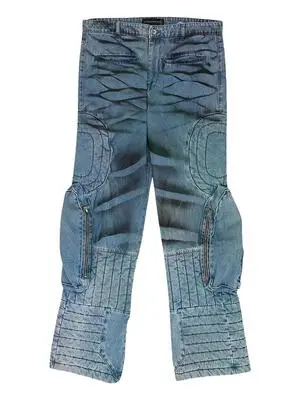 WHO DECIDES WAR BY EV BRAVADO Whiskering-effect Jeans - Blue
