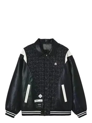 MUSIUM DIV. Textured Panelled Jacket - Black