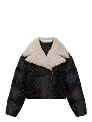 Palm Angels Patterned Faux-fur Jacket - Black