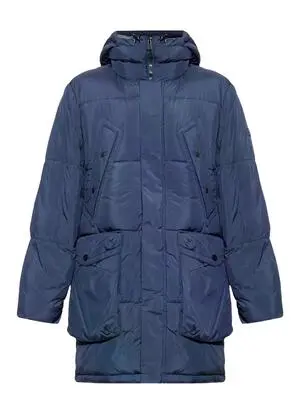 Paul Smith Hooded Padded Parka Coat - Blue