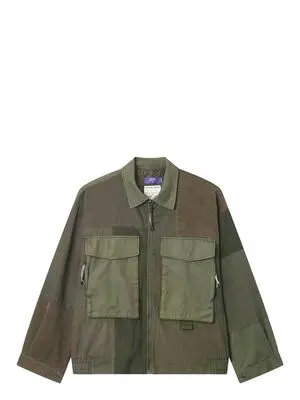 AFTERMATHS Patchwork Pocket Jacket Green