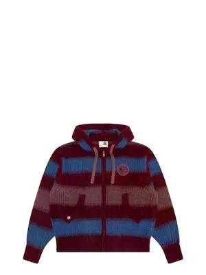A BATHING APE Striped Zip Up Hoodie - Blue
