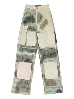 WHO DECIDES WAR BY EV BRAVADO Embroidered Jeans - Neutrals