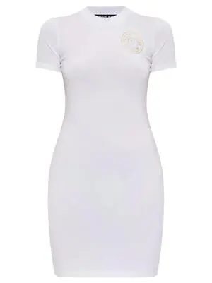 Versace Logo-print Mini Dress - White