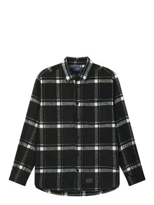 AFTERMATHS Check-pattern Pocket Shirt - Black