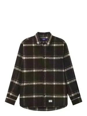 AFTERMATHS Checked Pocket Shirt - Brown