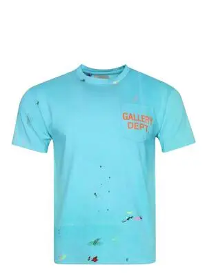 GALLERY DEPT. Splatter-detail Cotton T-shirt - Blue