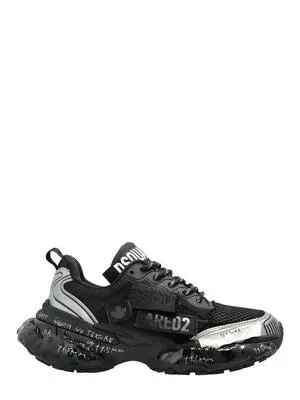 Dsquared2 Logo Lettering Sneakers - Black