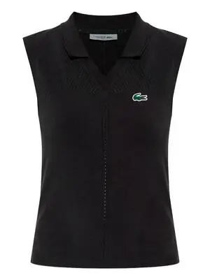 Lacoste Logo-appliqué Top - Black