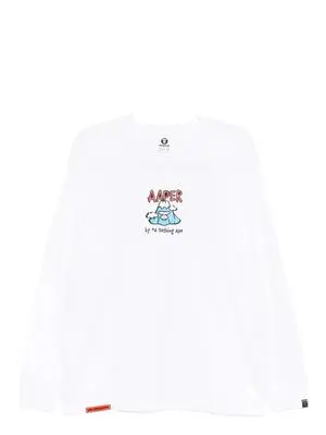 AAPE BY *A BATHING APE® Screen-printed T-shirt - White