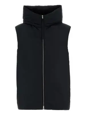 JIL SANDER Hooded Down Gilet - Black
