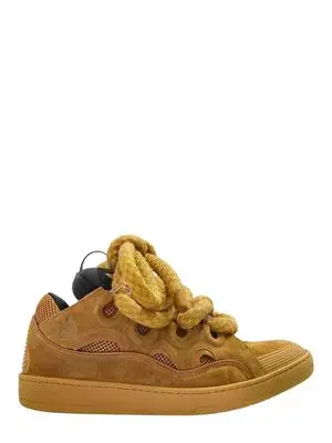 LANVIN Knotted Lace-up Sneakers - Brown