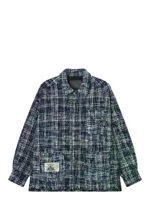 MUSIUM DIV. Frayed Check Shirt - Blue