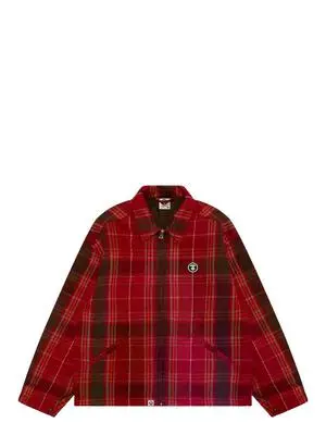 AAPE BY *A BATHING APE® Plaid Zip Jacket - Red
