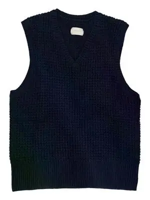Aimé Leon Dore Waffle Knit V-neck Tank Top - Blue