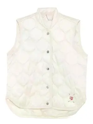 Liu Jo Quilted Sleeveless Gilet - White