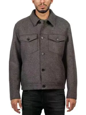 Harris Wharf London Buttoned Flap-pocket Jacket - Grey