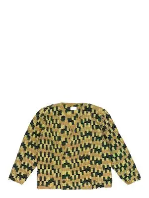 Aimé Leon Dore Double-breasted Hand-knit Cardigan - Green