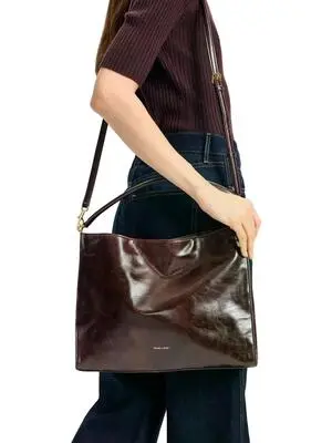 Veronica Beard Logo Shoulder Bag - Brown