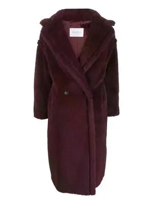 Max Mara Tedgirl Double-breasted Alpaca-wool Coat - Purple