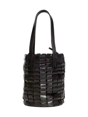 Dragon Diffusion Link Leather Bucket Bag - Black