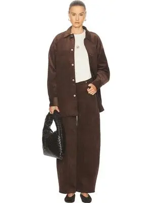 SEROYA April Corduroy Shacket - Slate Brown