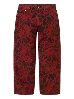 Supreme Printed Five-pocket Jeans - Red