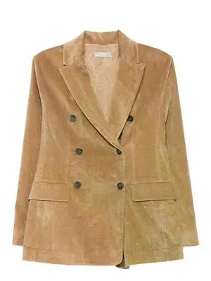 Antonelli Firenze Double-breasted Corduroy Jacket - Neutrals