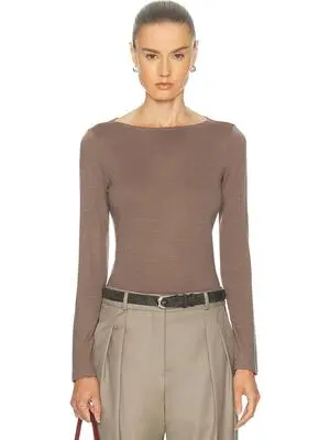 Renggli Long Sleeve Boatneck Tee Clay