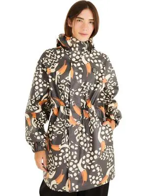 FARM RIO PROVISÓRIO Printed Raincoat - Tucanissimo Black