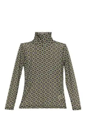 Dries Van Noten Hoyser Turtleneck Long-sleeve Blouse - Brown
