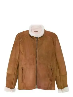 ERALDO Sinner Shearling-trimmed Suede Jacket - Brown