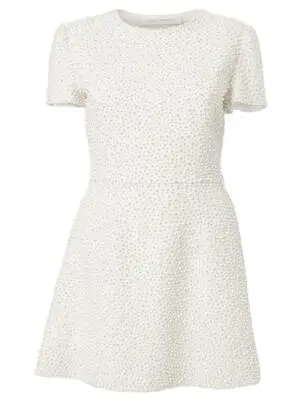 Carolina Herrera Pearly Embellished Mini Dress - Ivory