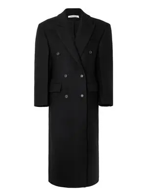 RÓHE Hourglass Double-breasted Wool Coat - Black