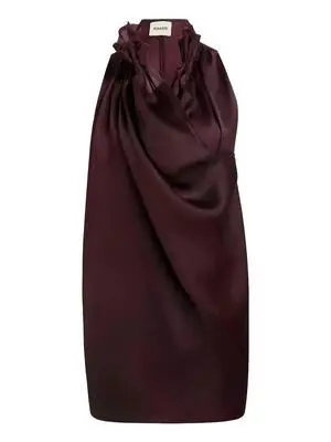 Khaite Meegan Ruffled-collar Top - Red