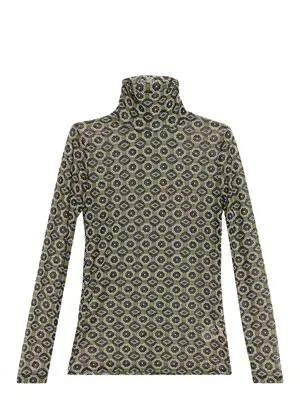 Dries Van Noten Hoyser Turtleneck Long-sleeve Blouse - Green