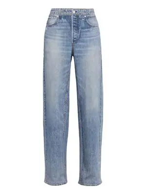 Rag & Bone Miramar Terry Straight Jeans - Scarlet