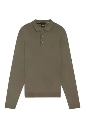 BOSS Buttoned Long-sleeve Polo Shirt