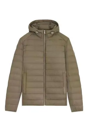 BOSS H-dimeo Hooded Quilted Jacket - Neutrals