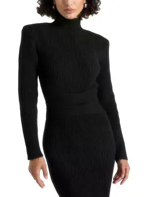 Manière De Voir Hana Knit Maxi Dress - Black