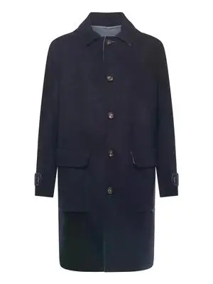 Eleventy Wool Coat - Blue