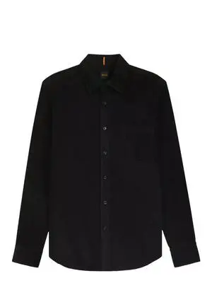 BOSS Chest-pocket Corduroy Shirt - Black