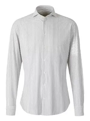 TRAIANO MILANO Striped Buttoned Shirt - White