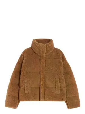 Max Mara Alfredo Funnel-neck Panelled Jacket - Brown