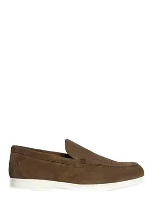DOUCAL'S Adler Round-toe Slip-on Loafers - Brown