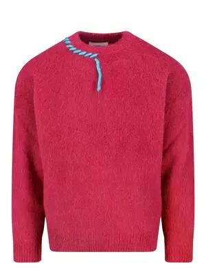 BONSAI Stitched Knit Jumper - Red