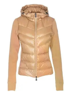 Moncler Zip-up Hooded Jacket - Neutrals